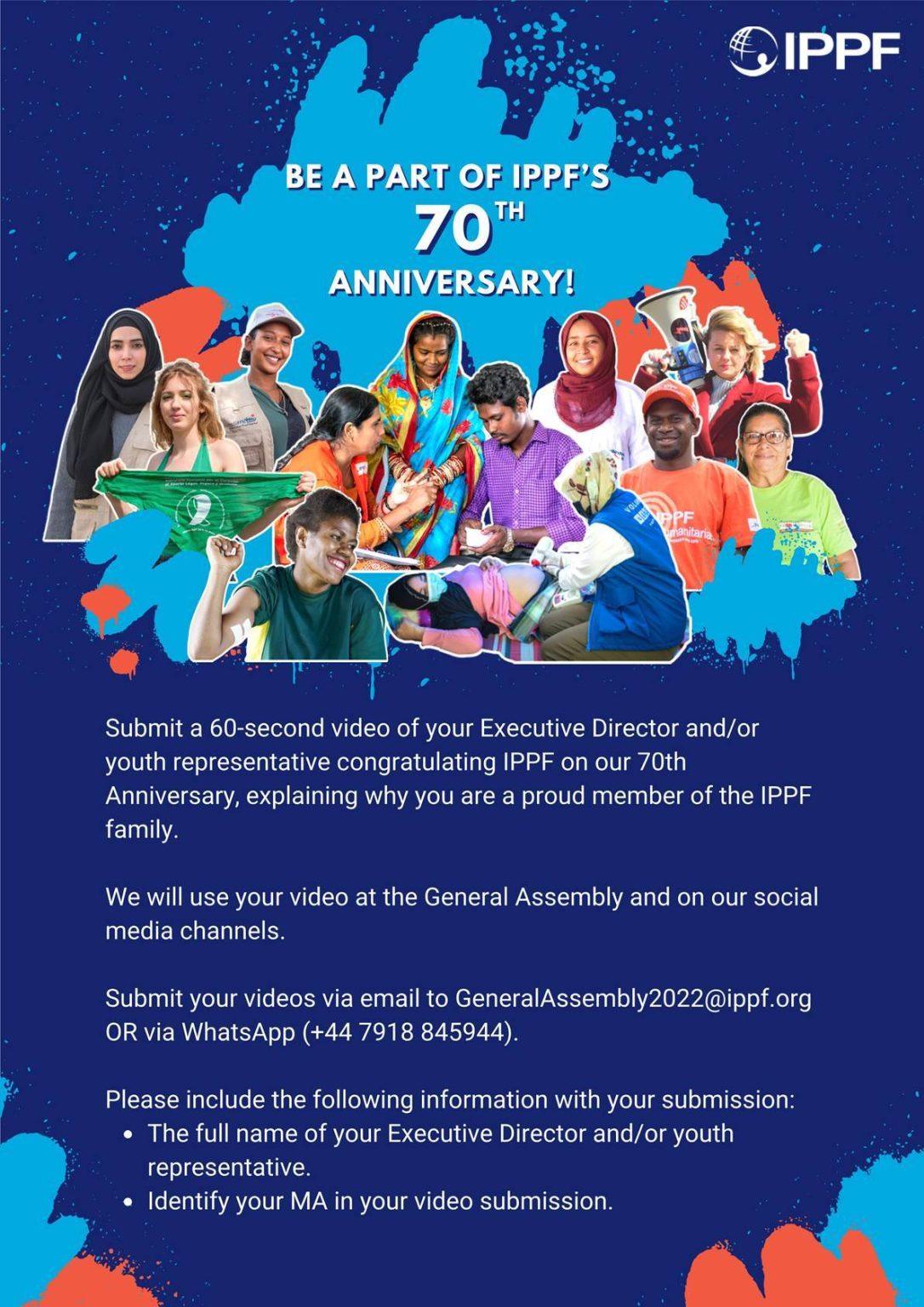 Be part of IPPF’s 70th Anniversary! – Family Guidance Association of ...
